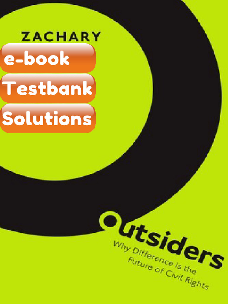 Outsiders Why Difference is the Future of Civil Rights Zachary Kramer ...