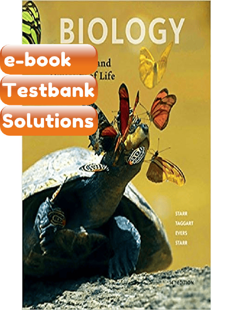 Testbank - Biology the Unity and Diversity of Life 14th Edition by ...