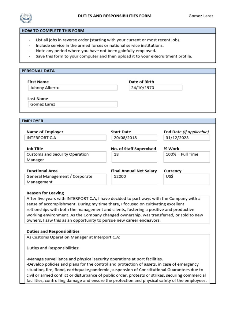 Johnny Gomez Form Iccj 2024-001 | PDF | Money Laundering ...