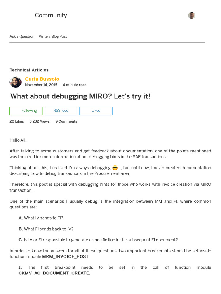 MM What About Debugging MIRO? Let's Try It! | PDF | Exchange Rate ...