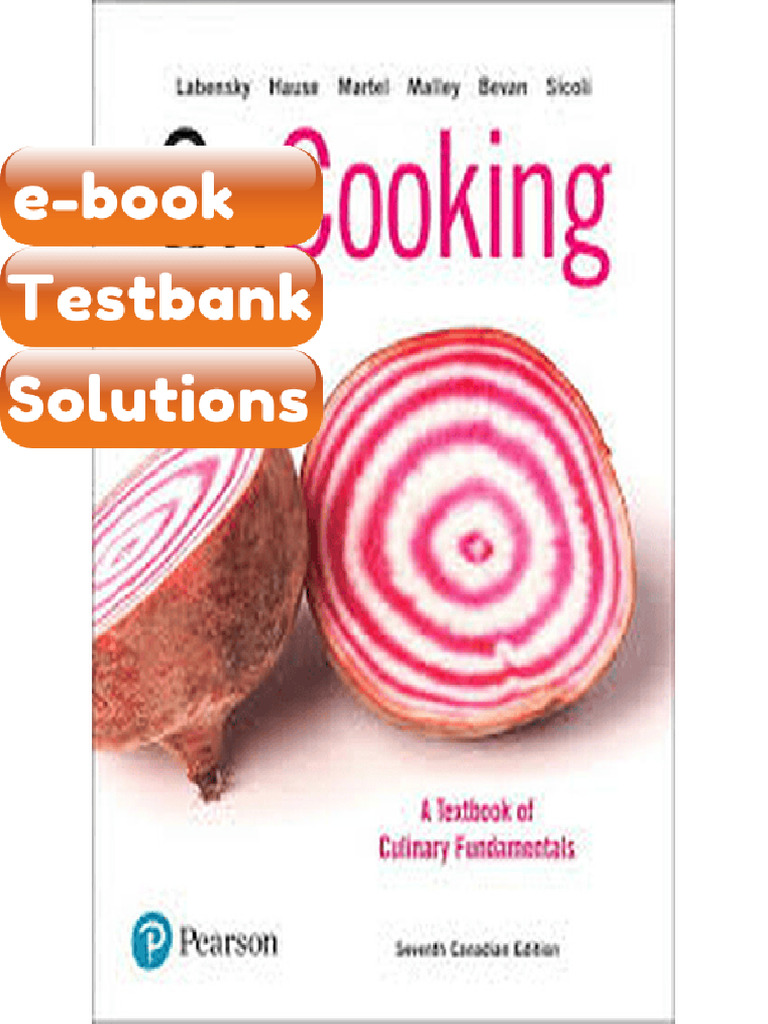 Testbank - On Cooking a Textbook of Culinary Fundamentals 7th Canadian ...