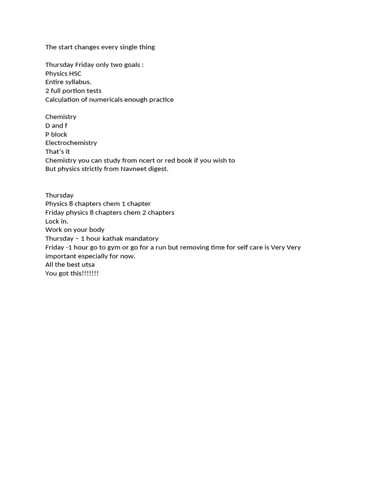 The Start Changes Every Single Thing | PDF