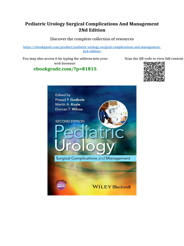 Pediatric Urology Surgical Complications and Management 2nd Edition ...