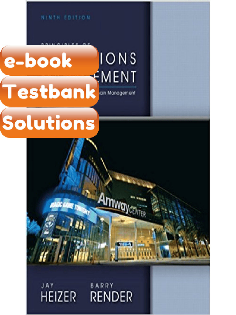 Testbank - Operations Management 9Th Edition by Heizer Render A | PDF ...