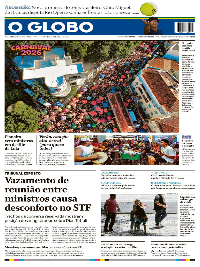 O Globo - 14 Fevereiro, 2026 | PDF