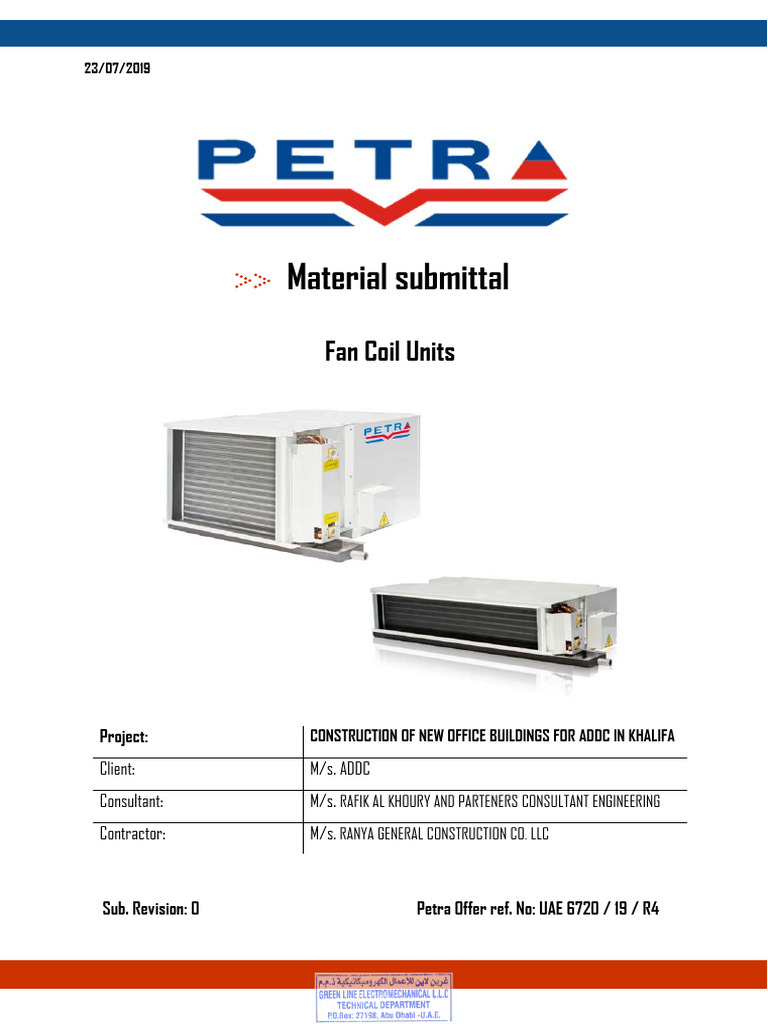 Fan Coil Units | PDF | Specification (Technical Standard) | Mechanical ...