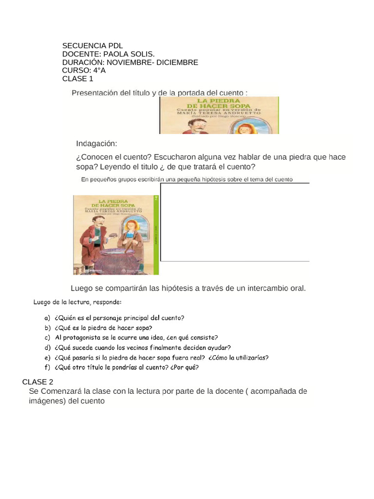 Secuencia Pl Noviembe Diciembre | PDF