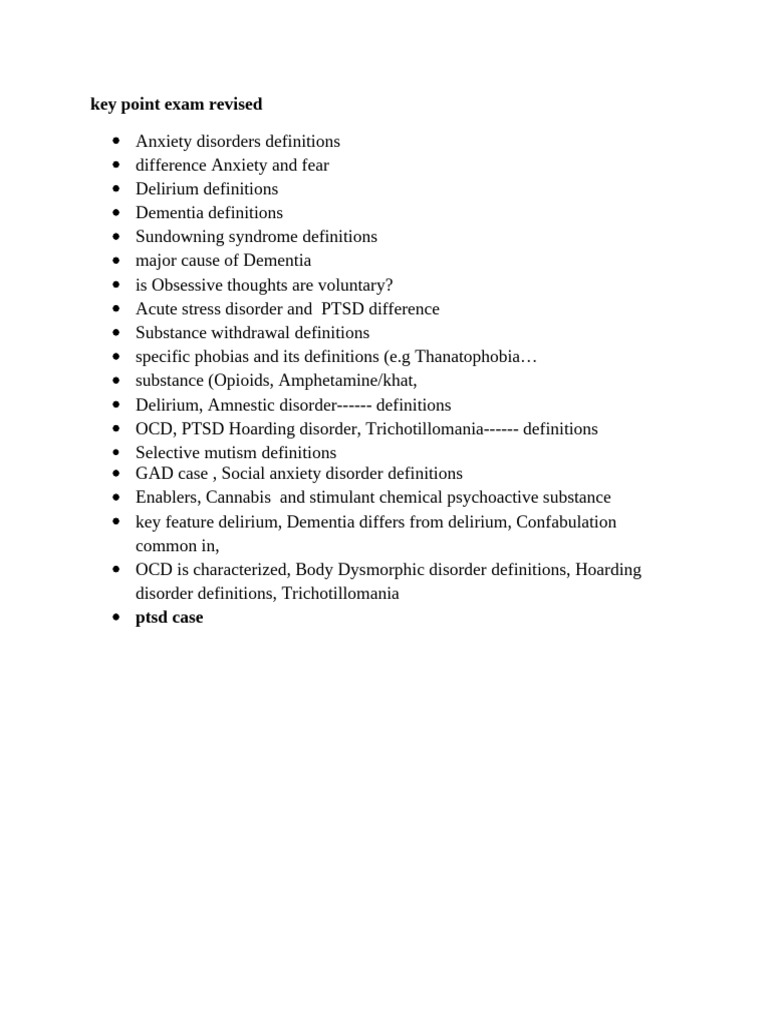Key Point Exam Revised | PDF
