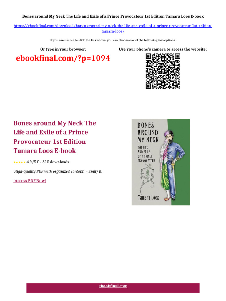 Bones around My Neck The Life and Exile of a Prince Provocateur 1st ...