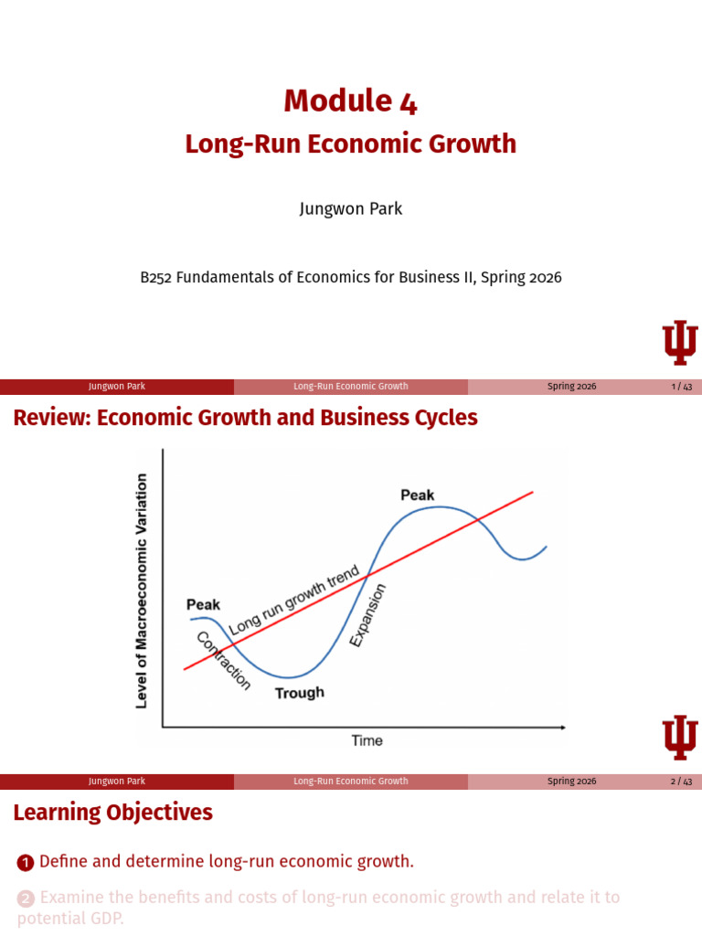 Module 4 - Long-Run Economic Growth | PDF | Economic Growth | Human Capital