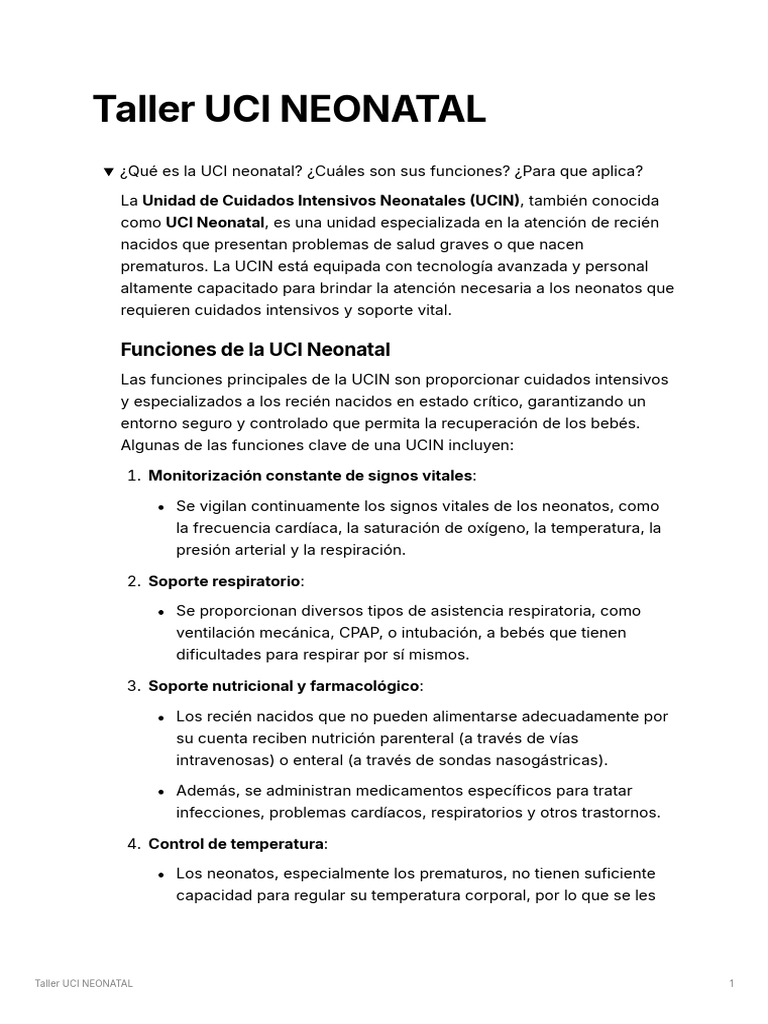 07bc38e1 Ad8e 488a 9f6a 0400eab72a3f Taller UCI NEONATAL | PDF | Unidad ...