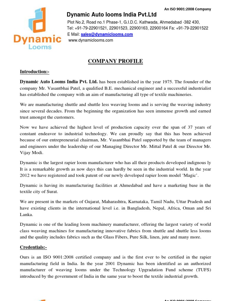 Dynamic Profile | PDF | Loom | Weaving