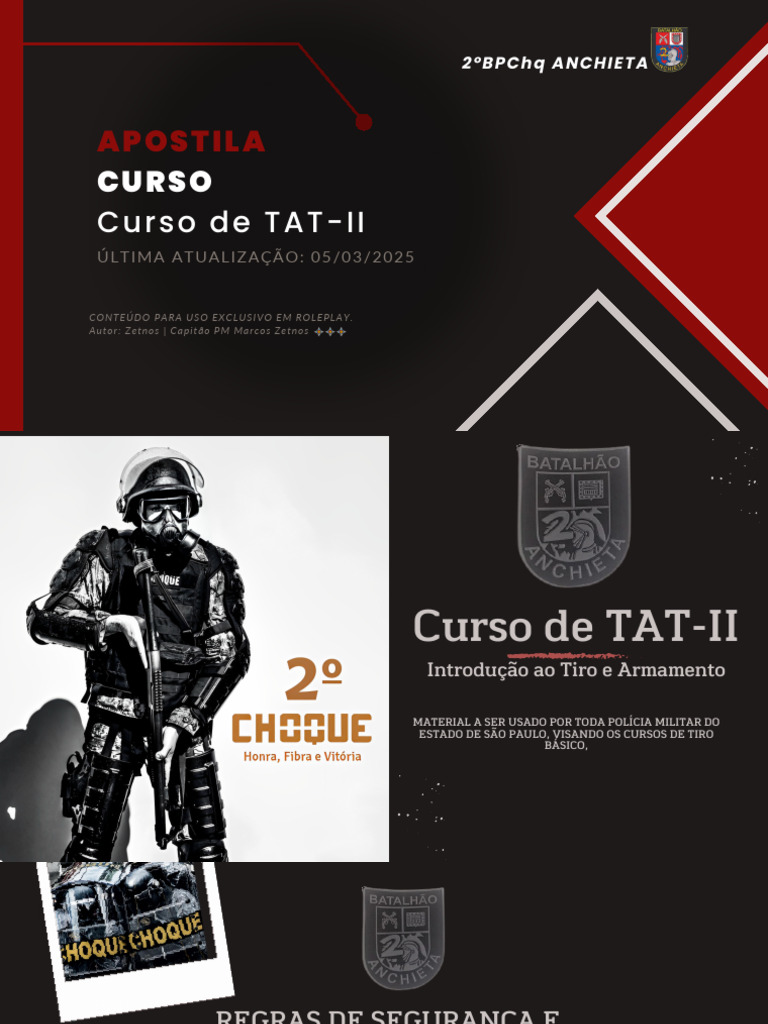 2ºbpcanchieta Tat-II PDF | PDF | Calibre | Canhão