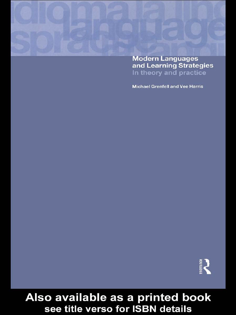 Modern Languages And Learning Strategies In Theory And -- Michael ...
