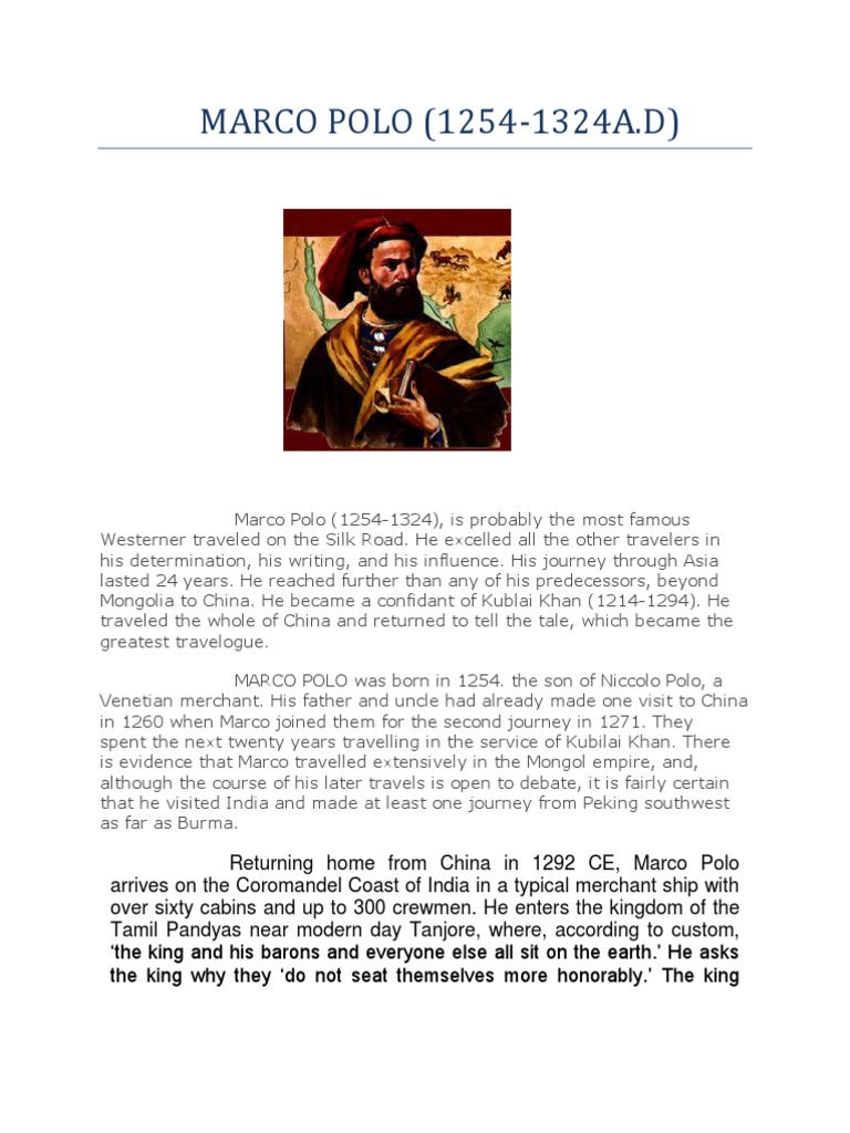 Marco Polo | PDF | Marco Polo | Asia