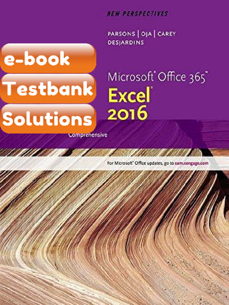 eBook & Testbank New Perspectives Microsoft Office 365 Excel 2016 ...