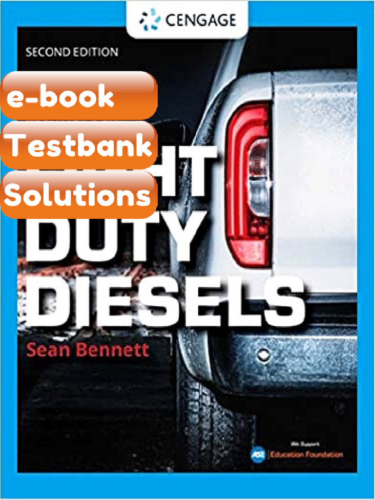 Modern Diesel Technology Light Duty Diesels 2nd Edition by Sean Bennett ...