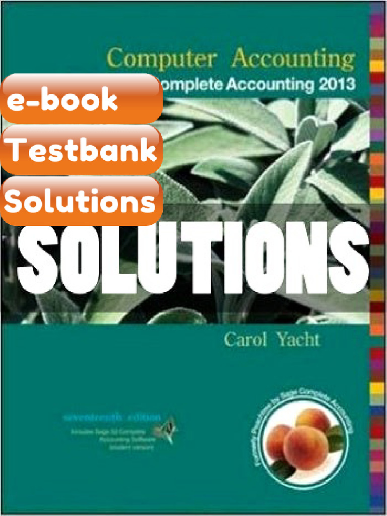 eBook & Testbank Computer Accounting With Sage 50 Complete Accounting ...