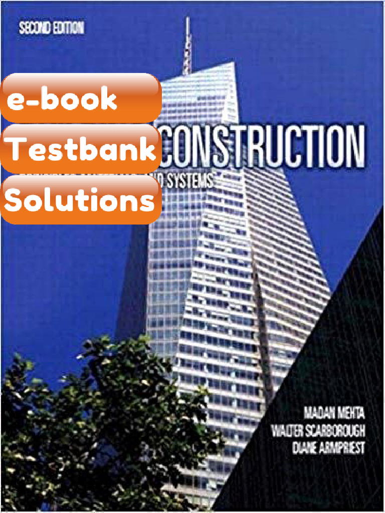 Building Construction Principles Materials Systems 2nd Edition Testbank ...
