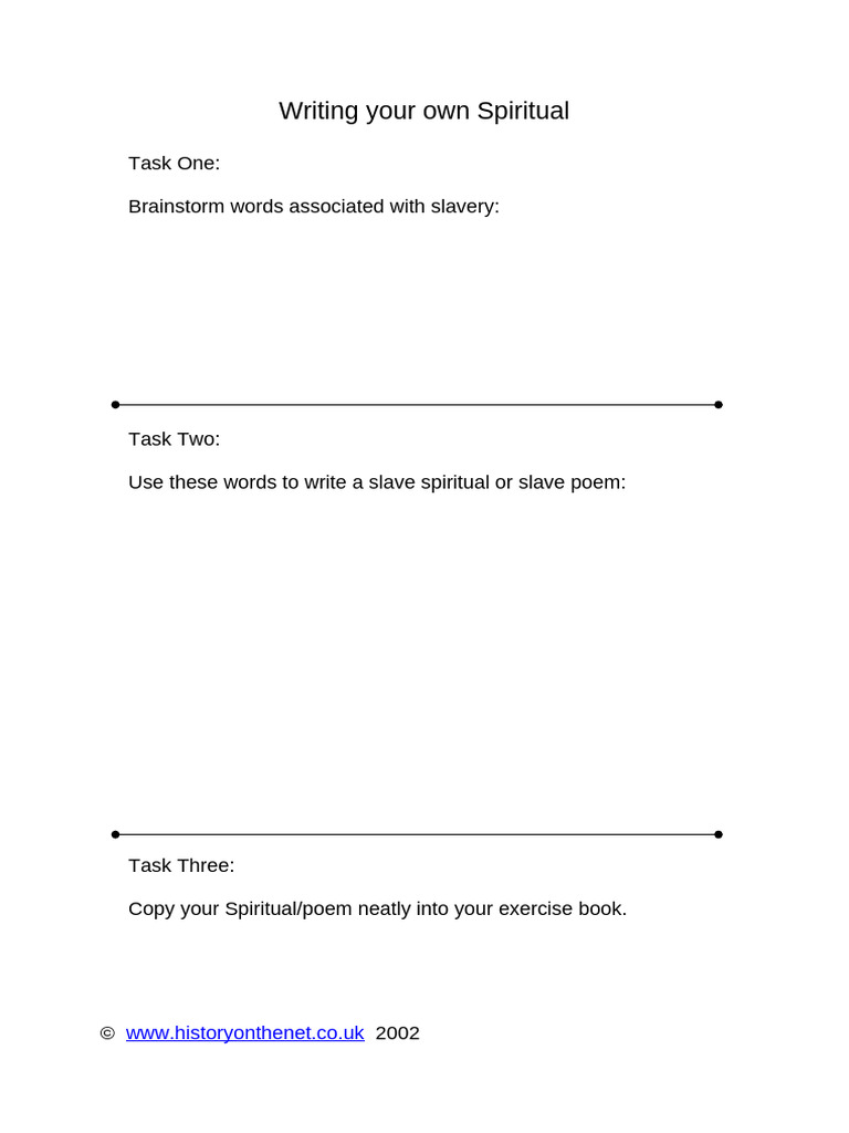 Writing a Spiritual | PDF