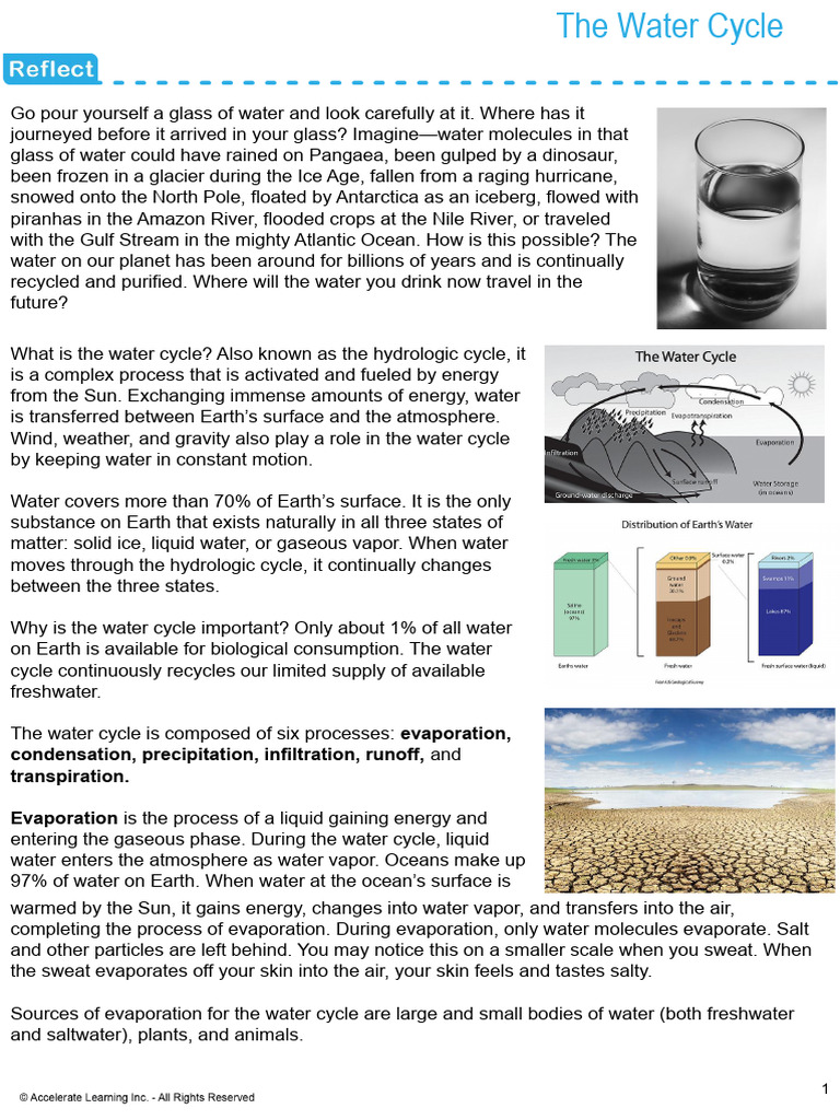GA 6E3B TheWaterCycle EXPLAIN STEMscopedia-1-1 | PDF | Water Cycle | Water