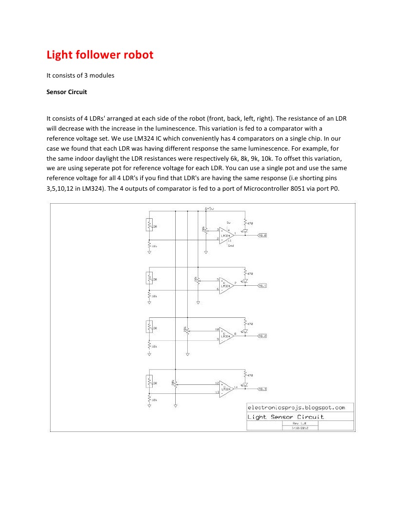 Light Follower Robot Circuit Guide | PDF
