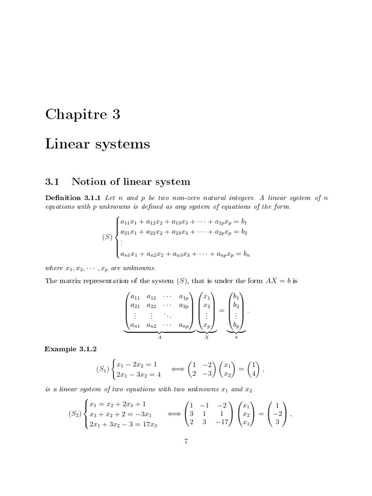 Linear System English Version | PDF | System Of Linear Equations ...