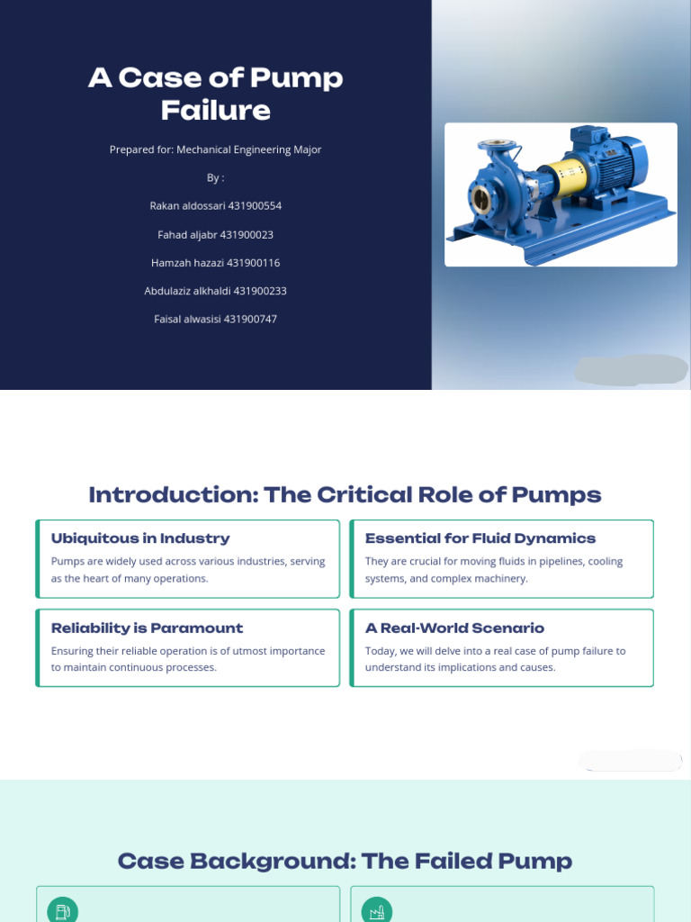 A Case of Pump Failure | PDF | Pump | Continuum Mechanics