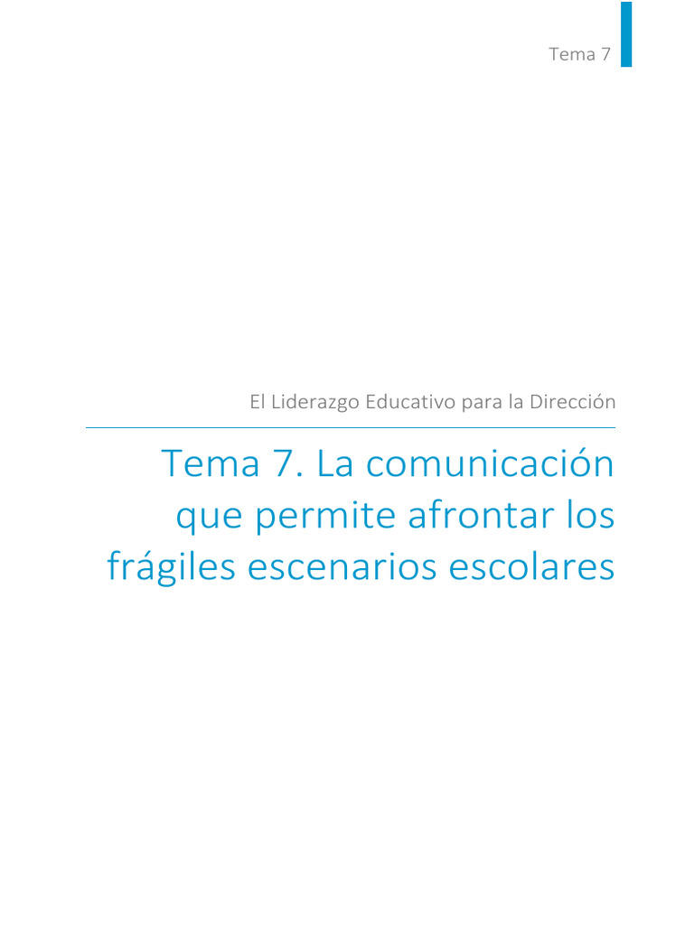 Tema 7 - La Comunicación Que Permite Afrontar Los Escenarios Escolares ...