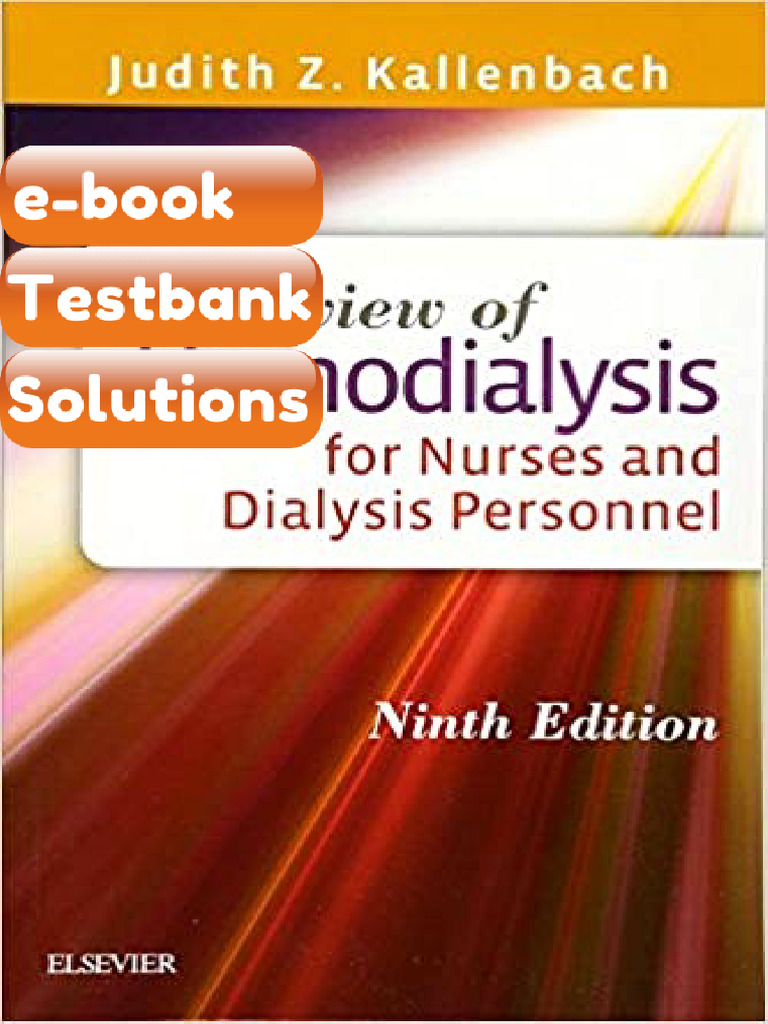 Review of Hemodialysis for Nurses and Dialysis Personnel 9th Edition by ...