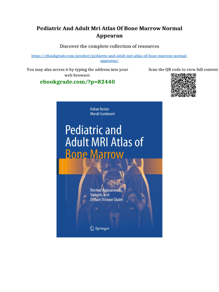Pediatric and Adult MRI Atlas of Bone Marrow Normal Appearan download ...