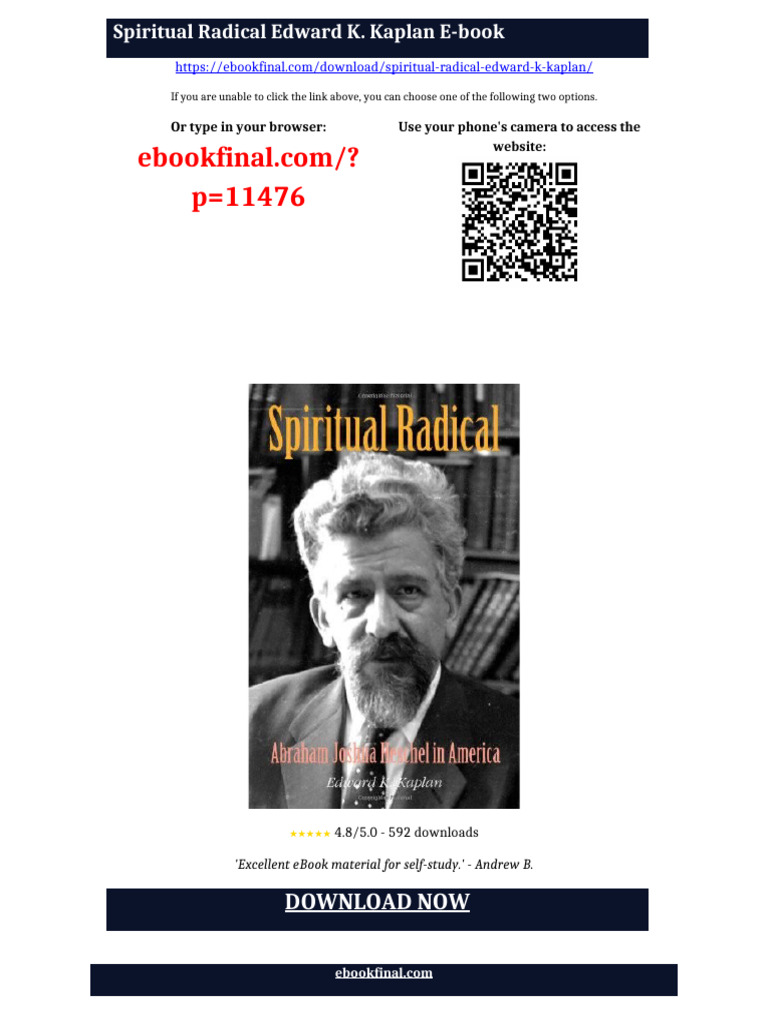 Spiritual Radical Edward K. Kaplan ebook full detail pdf | PDF ...