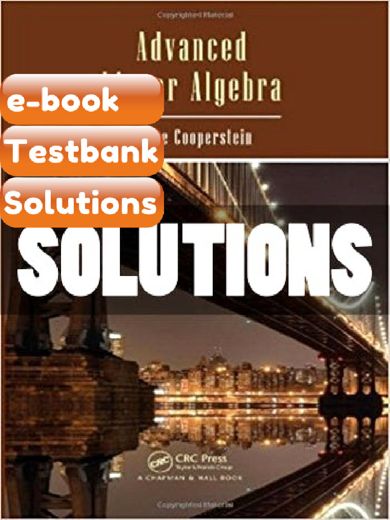 Ebook & Testbank Advanced Linear Algebra 1 Ed Cooperstein | PDF ...
