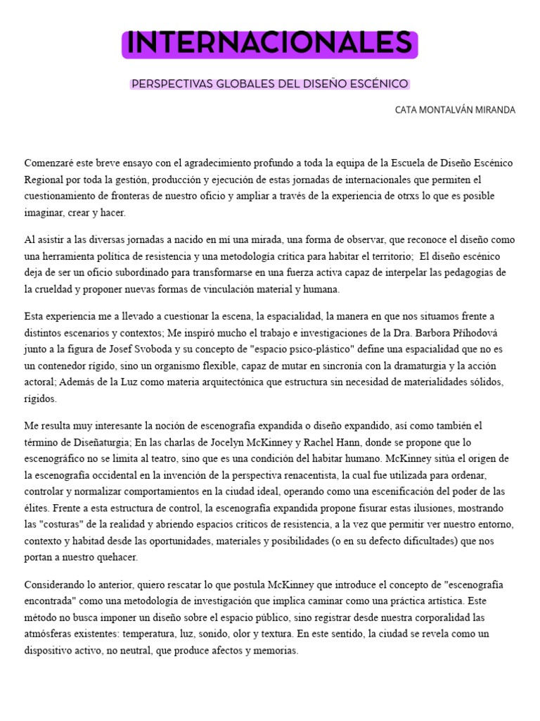Cata Montalvan Ensayo | PDF | Diseño | Sustentabilidad