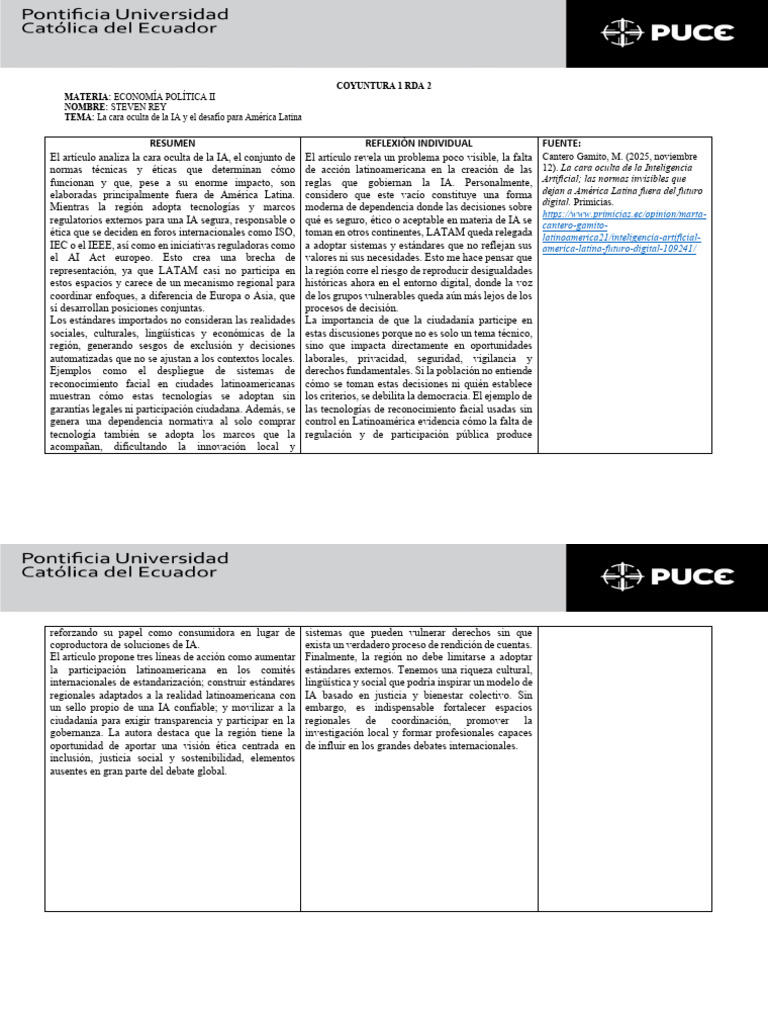 Coyuntura 1 Rda2 Steven Rey | PDF | Inteligencia artificial ...