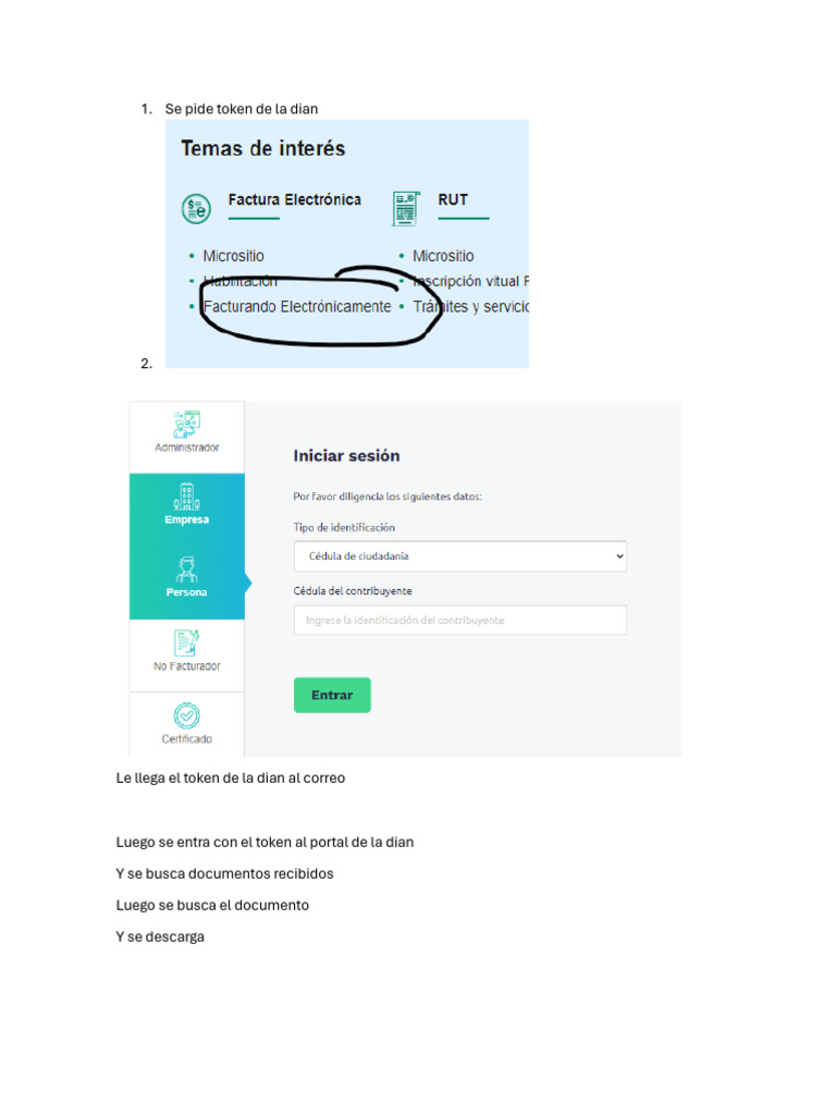 Se Pide Token de La Dian | PDF