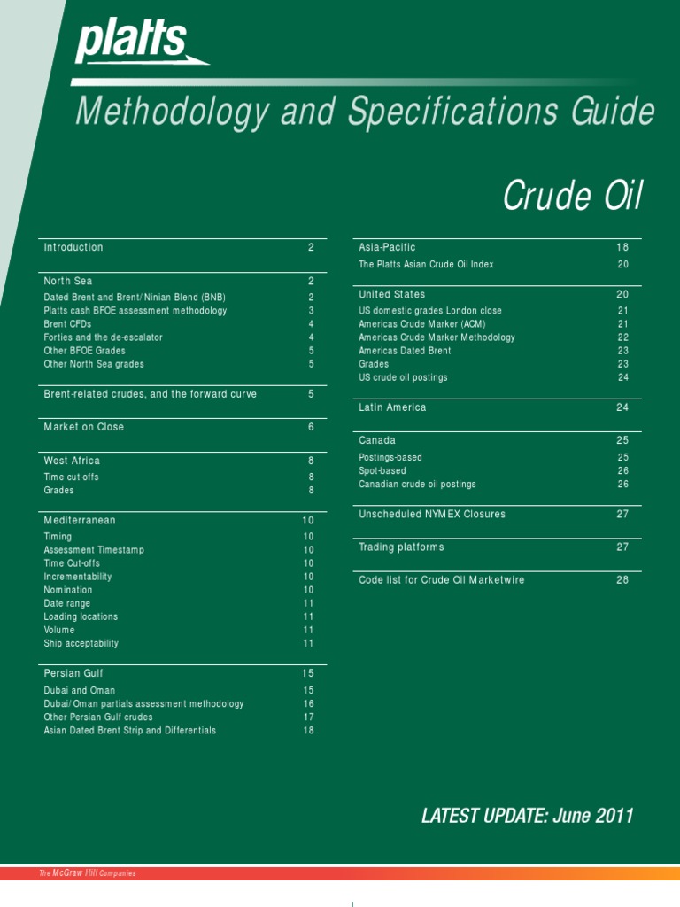 Platts Crude Oil Specifications Guide | PDF | Contract For Difference ...