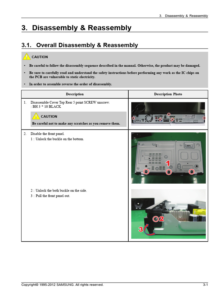 03 Disassembly Reassembly f450 (Map) | PDF