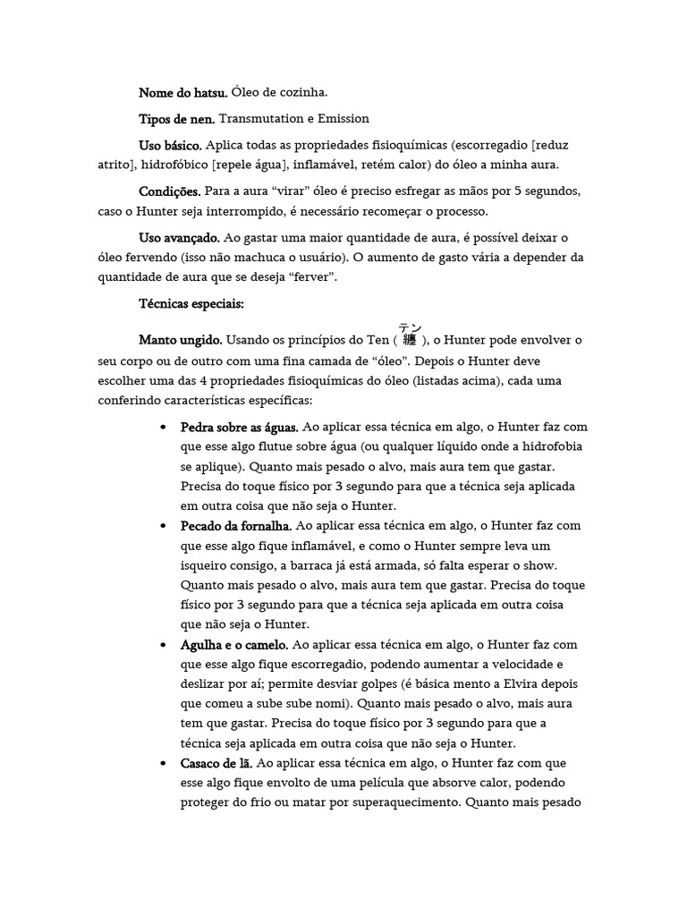 Técnica de Nen - Óleo Quente | PDF