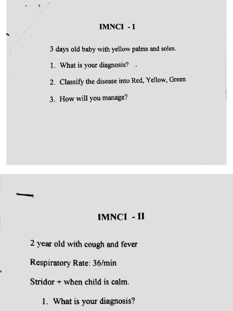 Imnci Charts | PDF