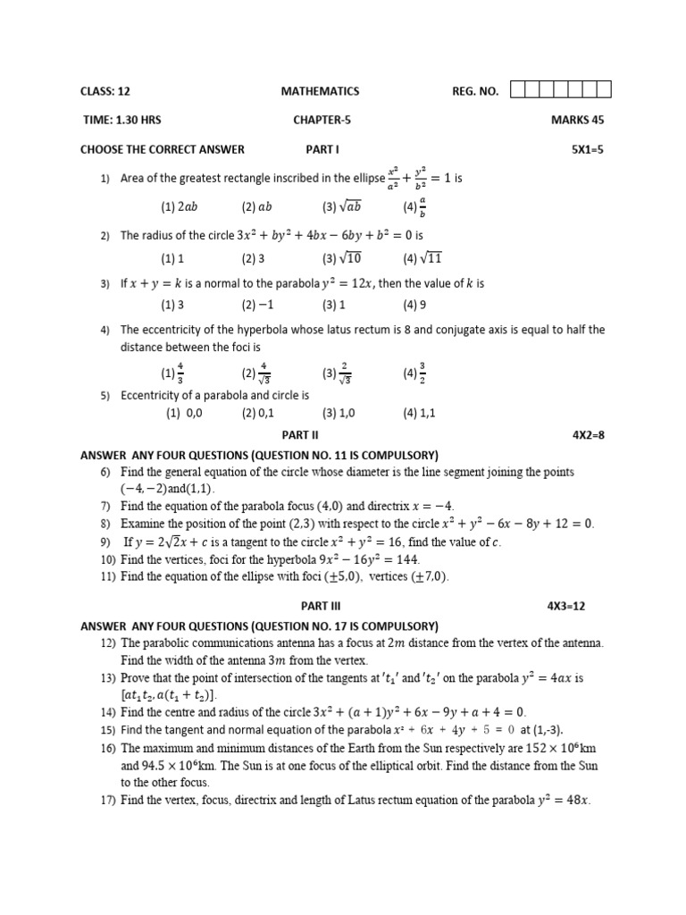 12 Unit 5 em Test | PDF | Geometric Shapes | Analytic Geometry