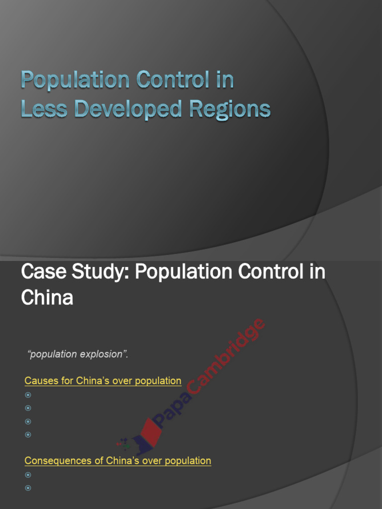 Population Control in Less Developed Regions | PDF | Family Planning ...