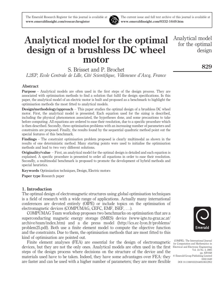 Brisset Brochet Compel | PDF | Mathematical Optimization ...
