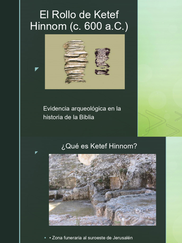 Ketef Hinnom Presentacion PDF | PDF | Biblia | Libros del Antiguo ...