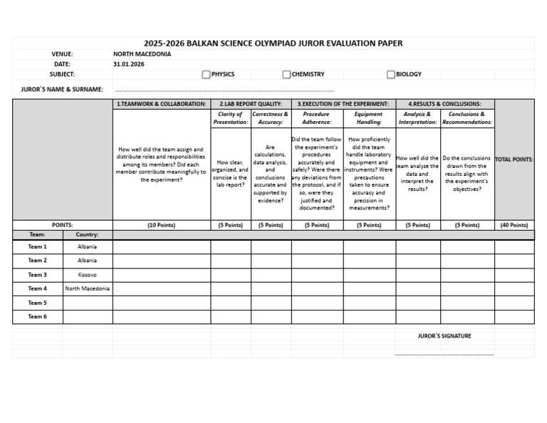 2025-2026 Balkan Science Olympiad Jury Evaluation Paper - Juror ...