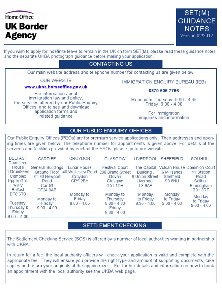 SET(M) Application Guidance Notes | PDF | Passport | Business
