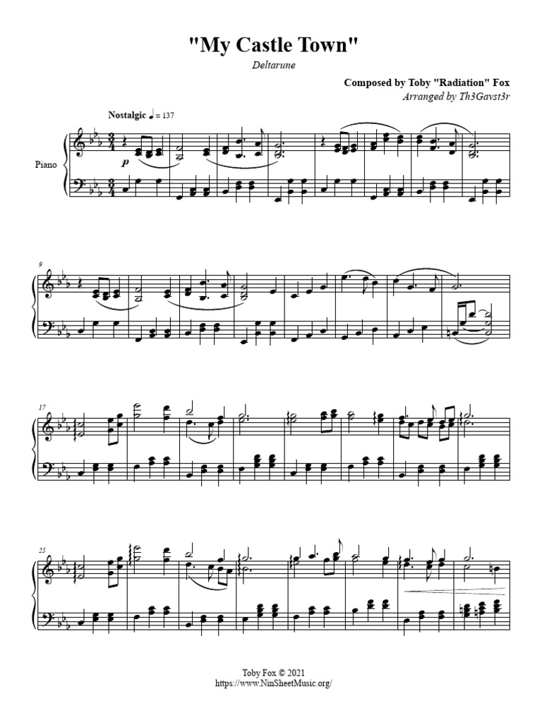 Deltarune - My Castle Town | PDF
