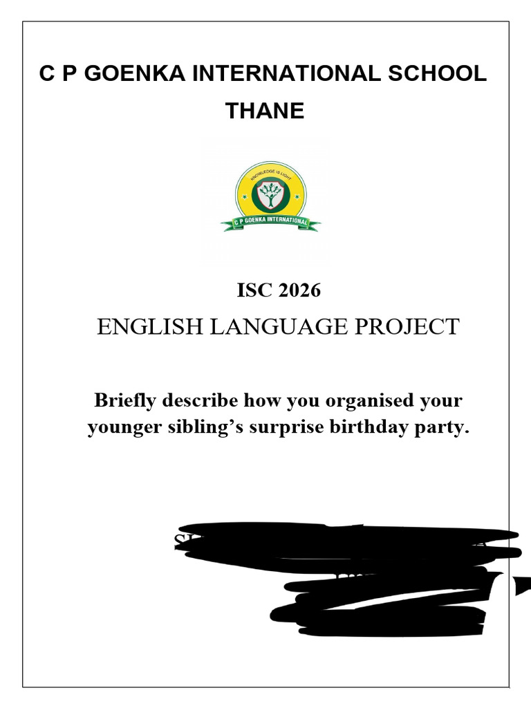 ISC 2026 Project Cover Page English | PDF