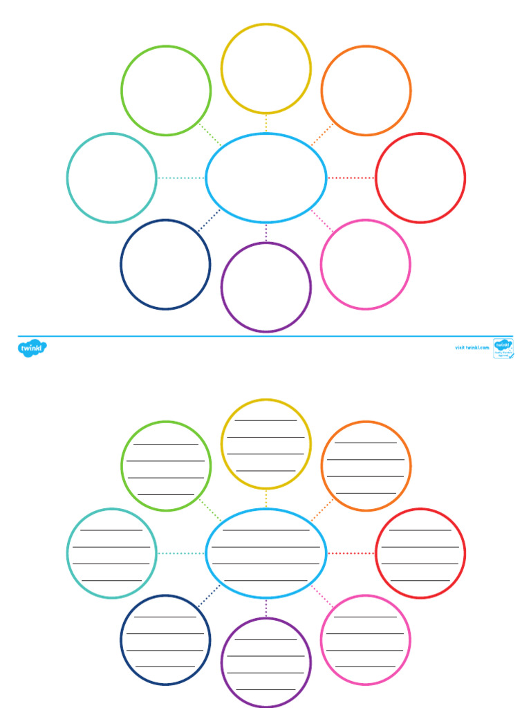 T L 1984 Spider Diagram Organiser Template Ver 4 | PDF