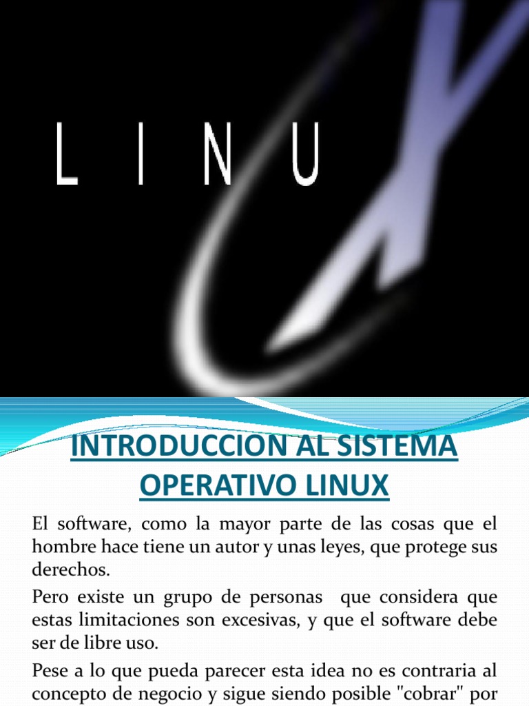 Presentación Linux. | PDF | Software libre | Kernel (sistema operativo)